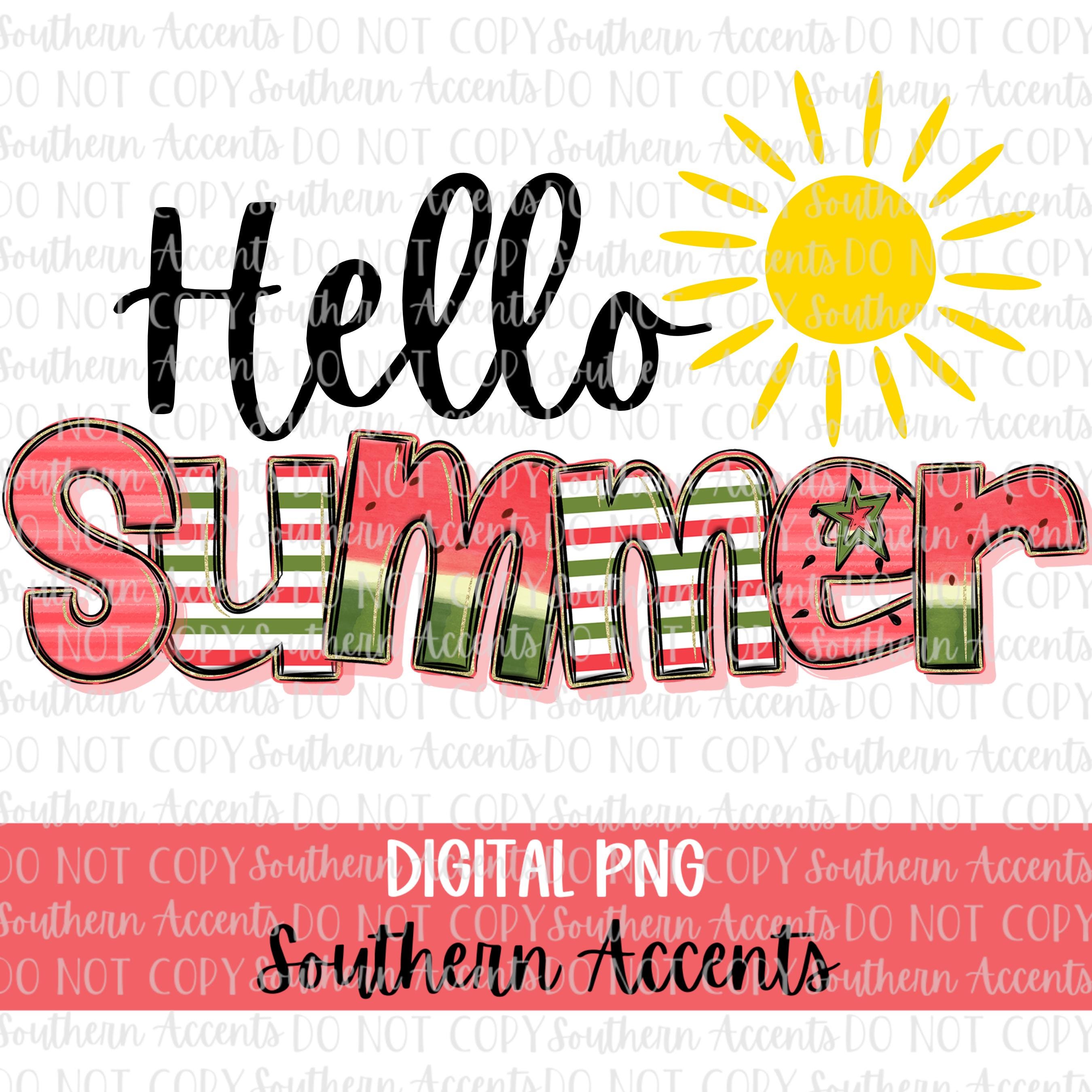 Watermelon Hello Summer PNG, Watermelon Sweet Summertime Summer ...
