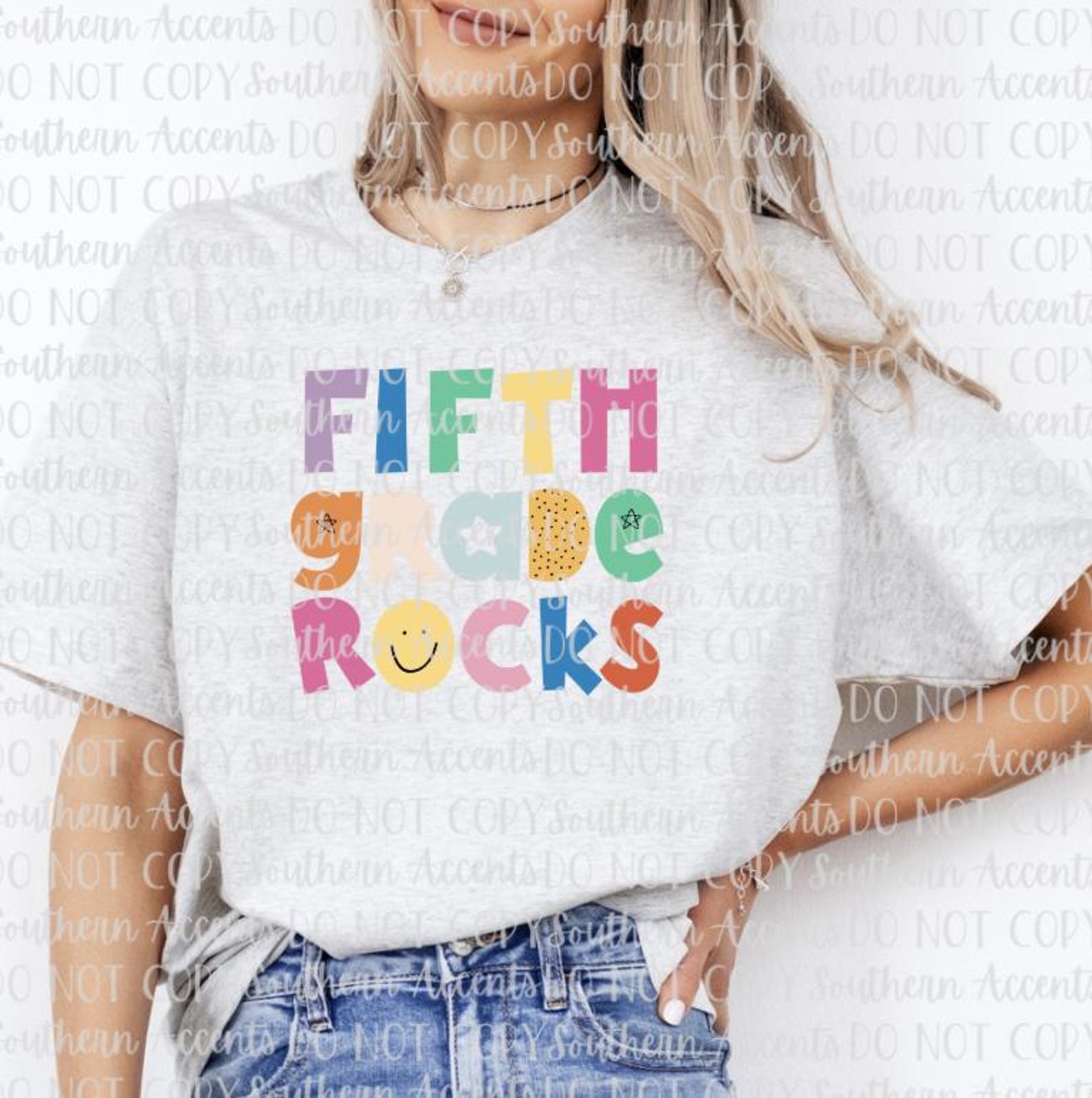 Fifth Grade Rocks PNG, 5th Grade, Back to School Sublimation Design ...