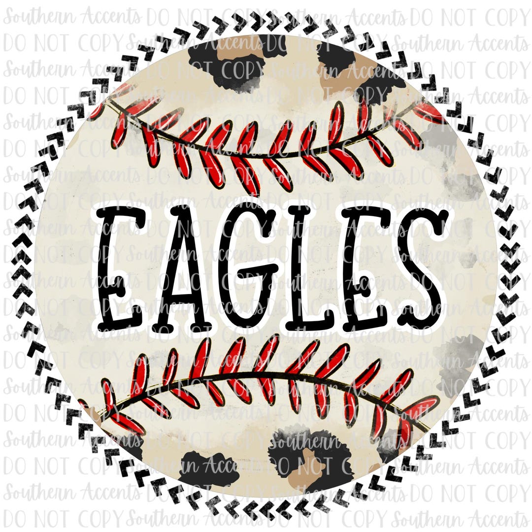 Cheetah Baseball Sports Custom Team Name Eagles - Etsy