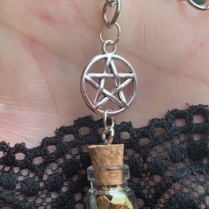 Spell Jar Keychain, Pentacle Keychain, Keyring Gift, Protection ...