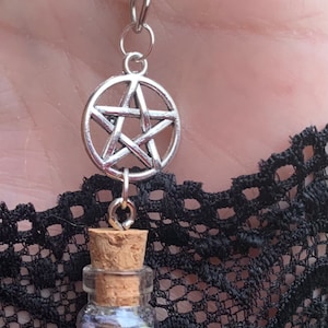 Spell Jar Keychain, Pentacle Keychain, Keyring Gift, Protection ...