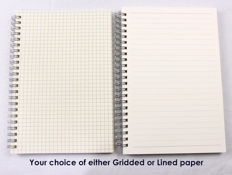 Quilted Notebook Cover With A5 Spiral Notebook -blue Floral - Etsy