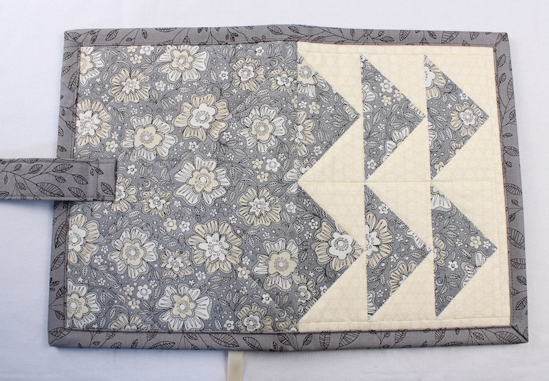 Quilted Patchwork Notebook Cover With A5 Spiral Notebook grey - Etsy