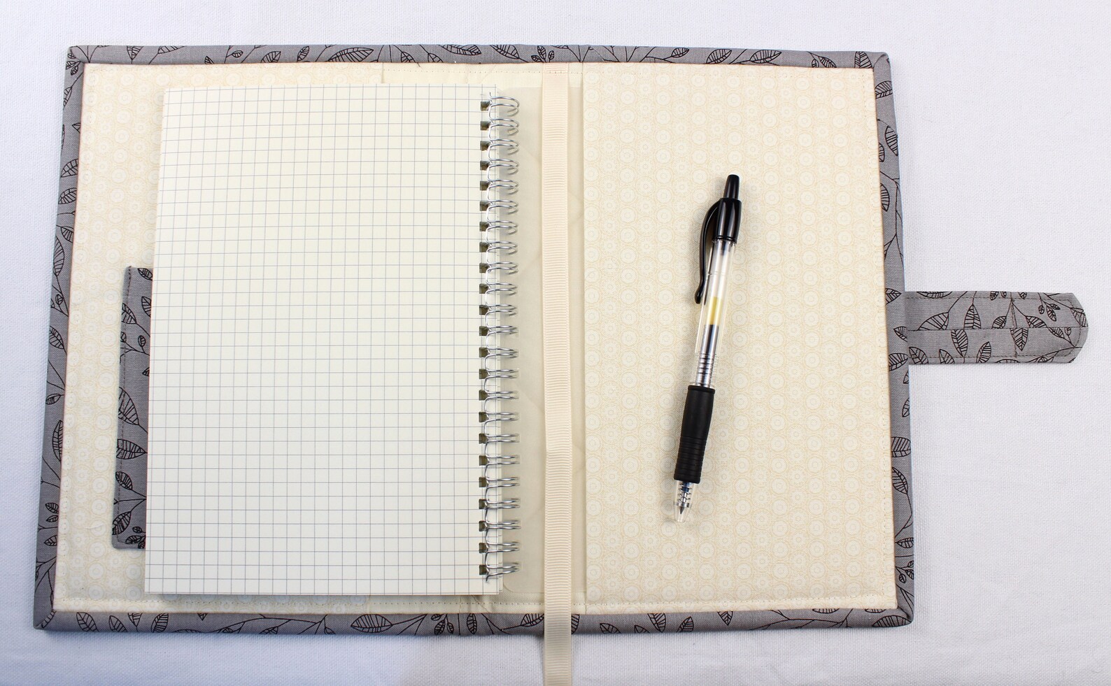 Quilted Patchwork Notebook Cover With A5 Spiral Notebook grey - Etsy