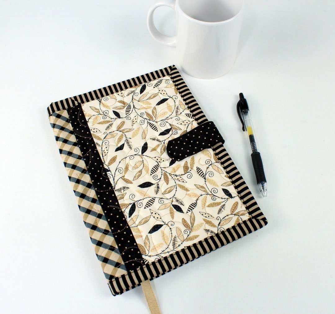 Elegant Quilted Fabric Journal Cover With Spiral Notebook - Etsy