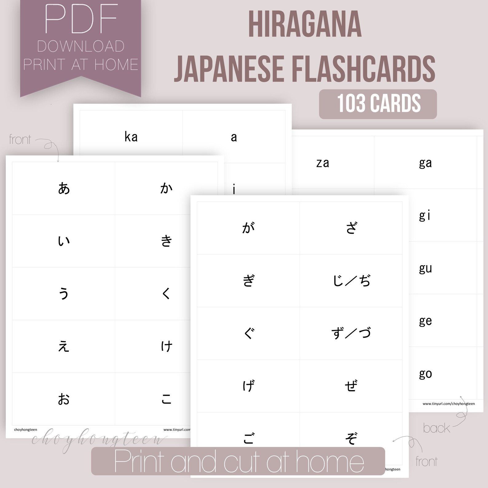 Learn Hiragana Learn Japanese Japanese Hiragana Flashcards - Etsy