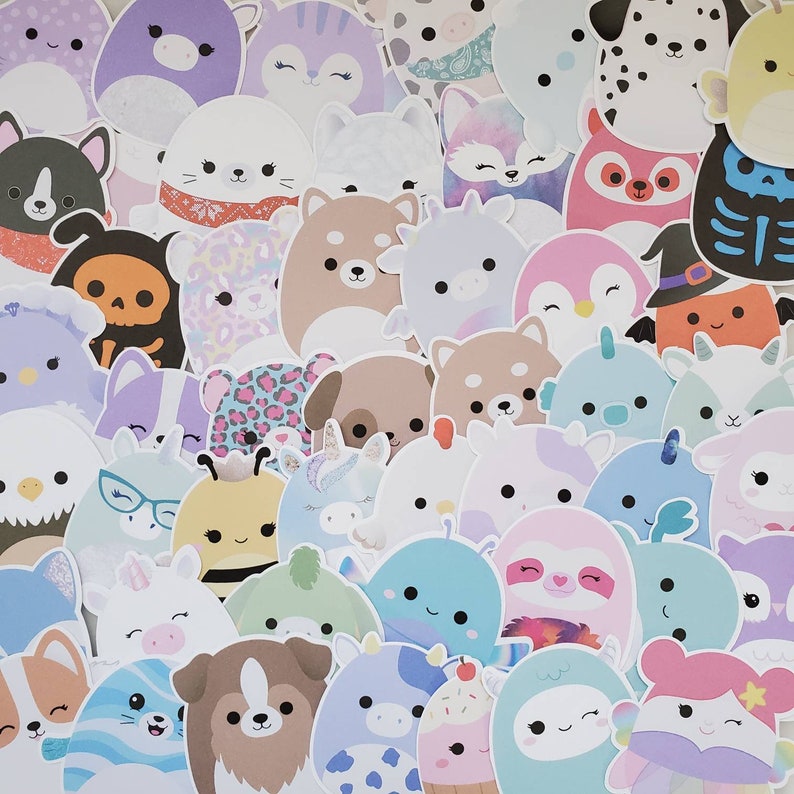 Squishmallow Sticker Squishmallow Inspired Mystery Sticker - Etsy
