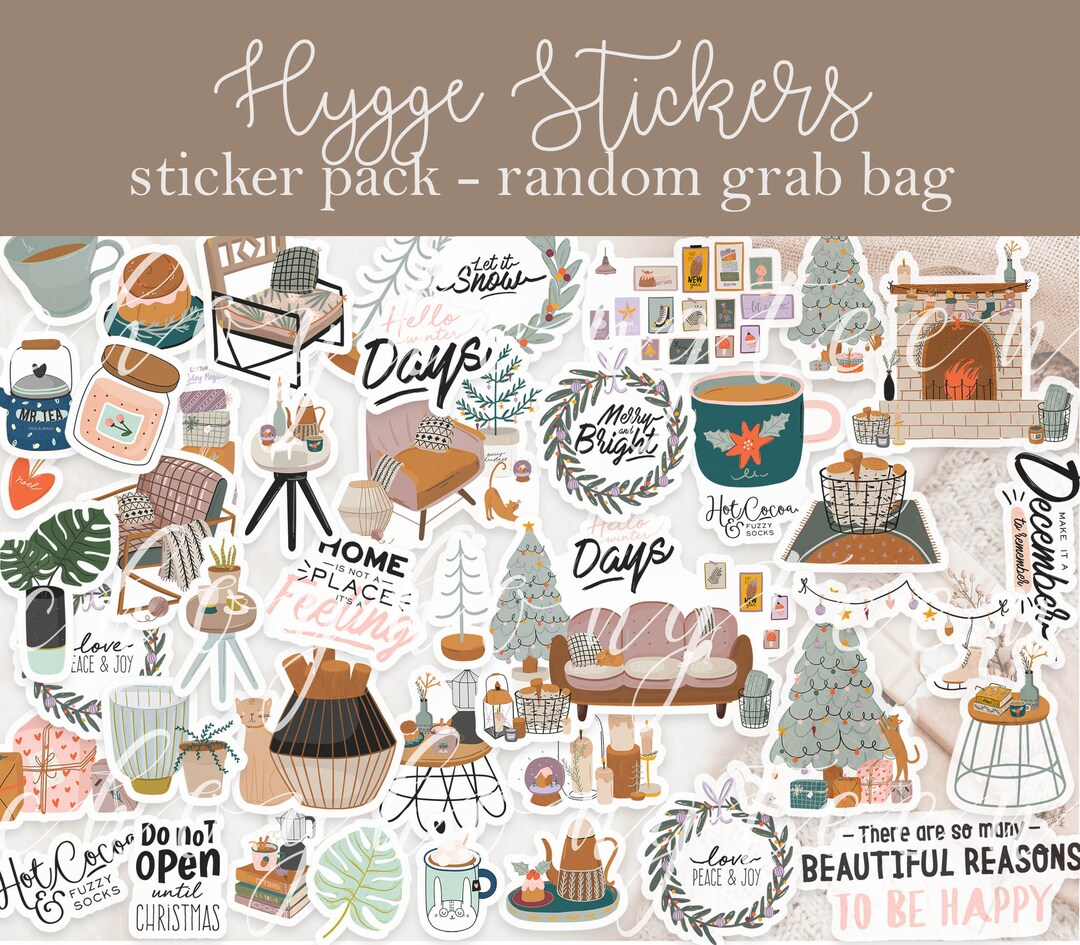 Hygge Stickers Coziness Stickers Comfort Stickers Cute - Etsy