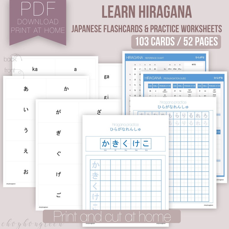 Learn Hiragana, Learn Japanese, Japanese Hiragana Flashcards, Japanese ...