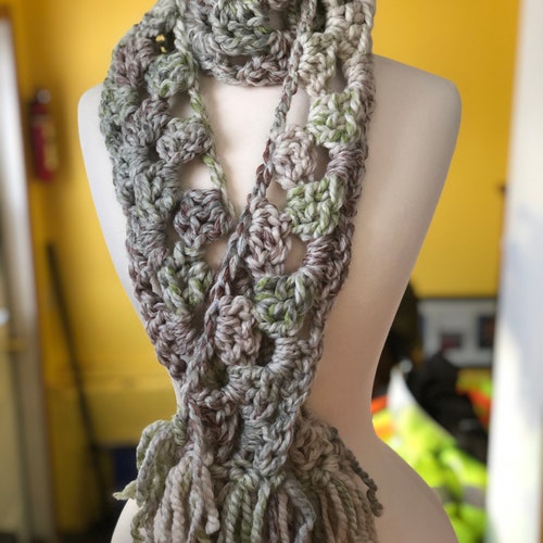 Crochet Scarf Pattern Long Crochet Scarf Pattern Crochet - Etsy