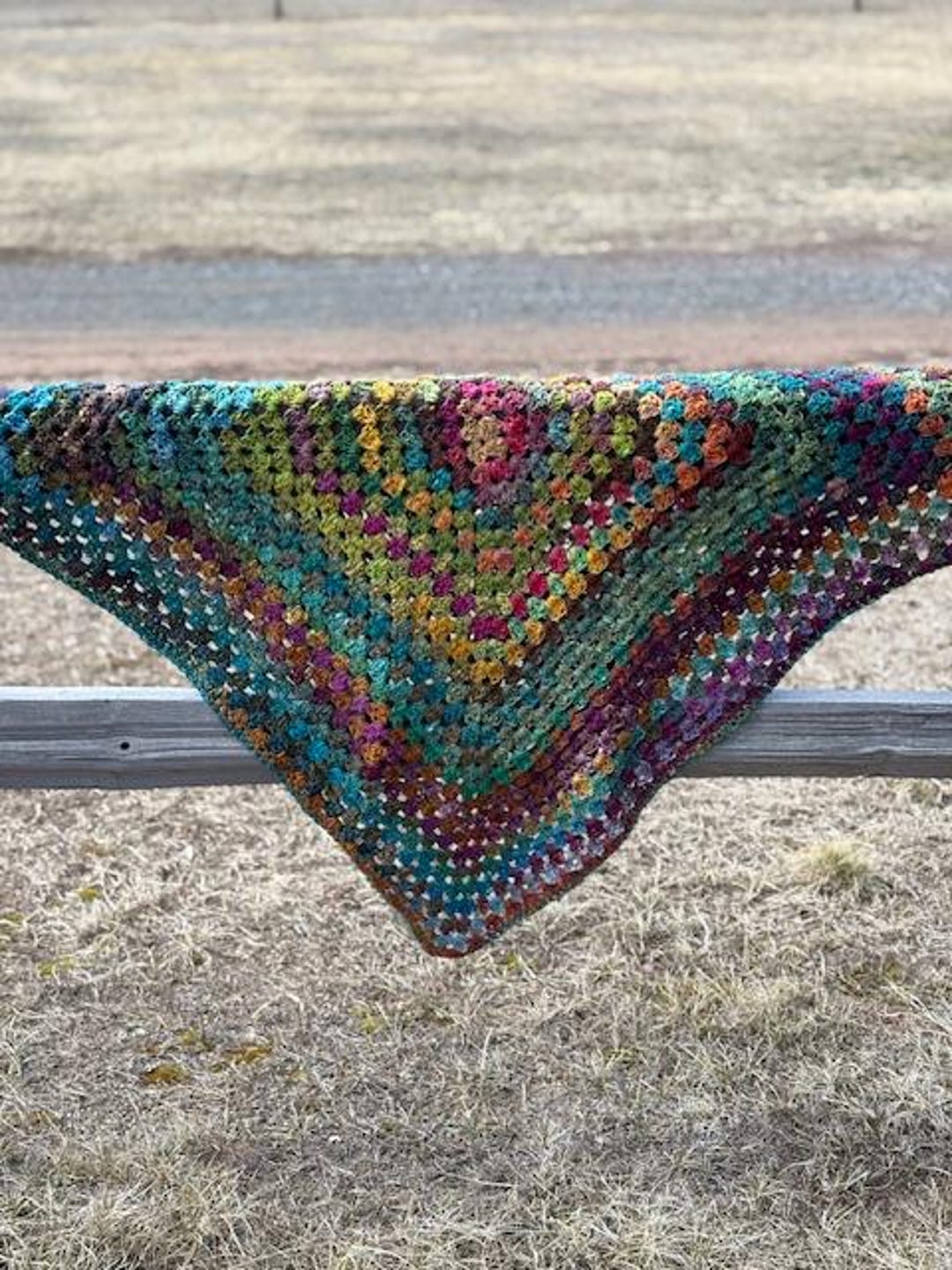 Noro Ito Wool Granny Square Throw: Handmade Colorful Couch Blanket - Etsy