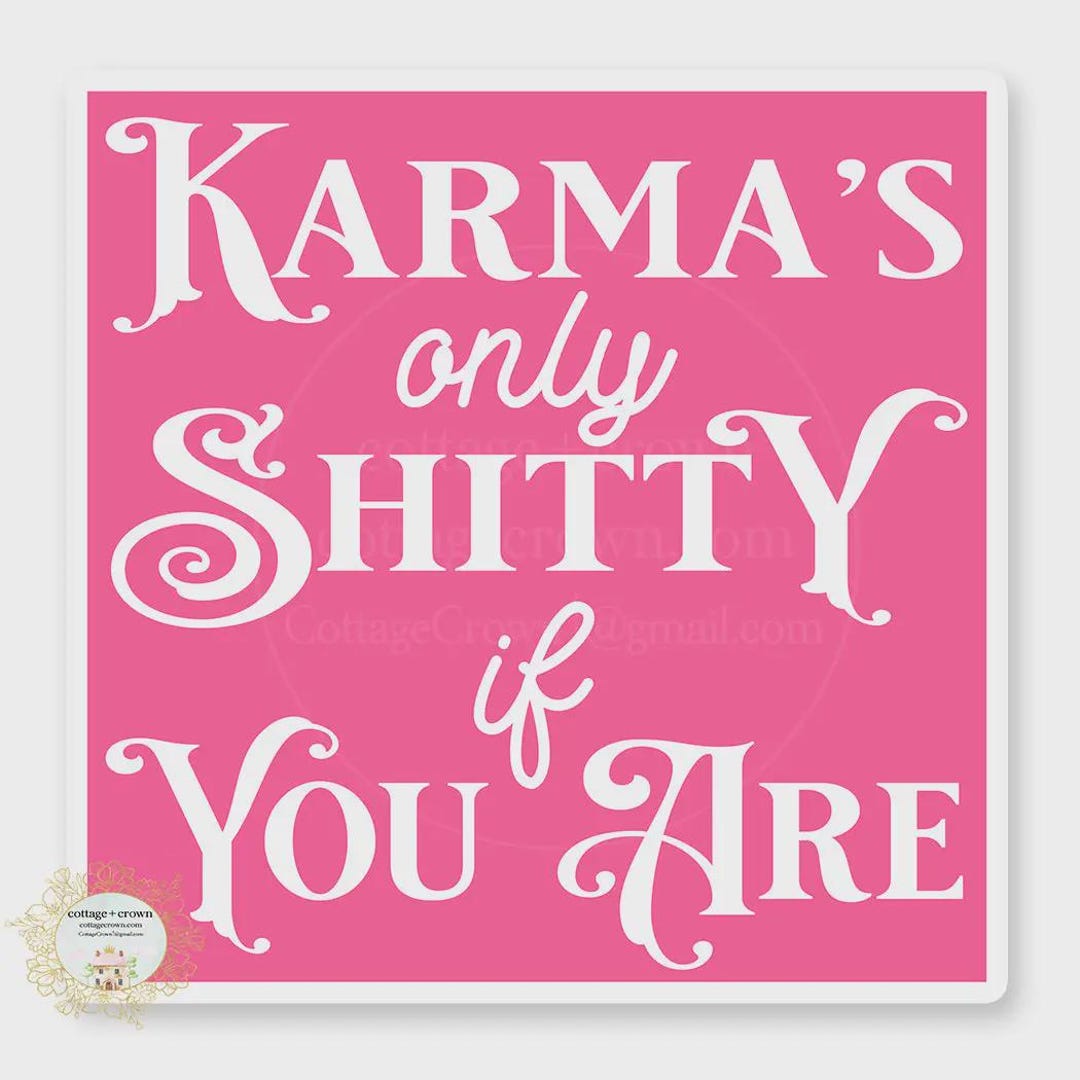 Boho Karma Vinyl Sticker: Funny Spiritual Decal for Laptop, Water ...