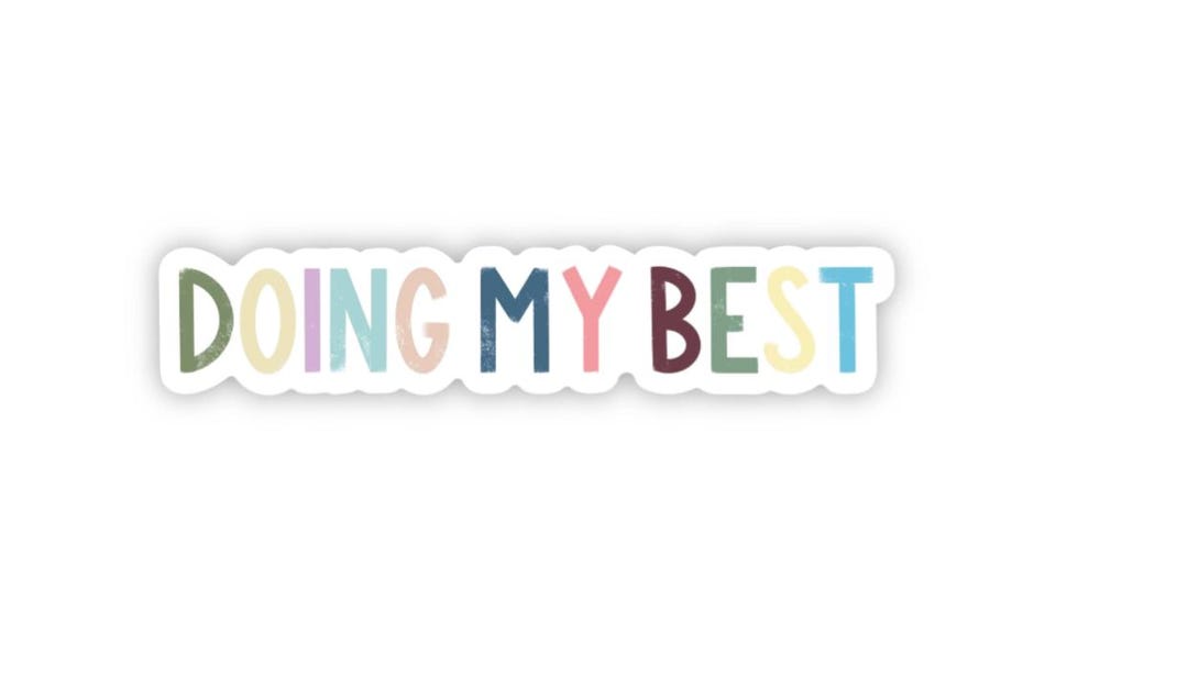 Doing My Accomplishment Sticker | Waterproof Vinyl Decal, Mental Health ...