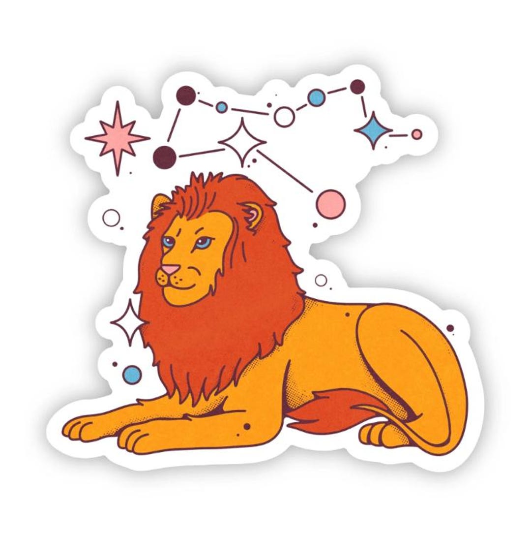 Leo Zodiac Sign Sticker: Waterproof Vinyl Horoscope Decor - Etsy