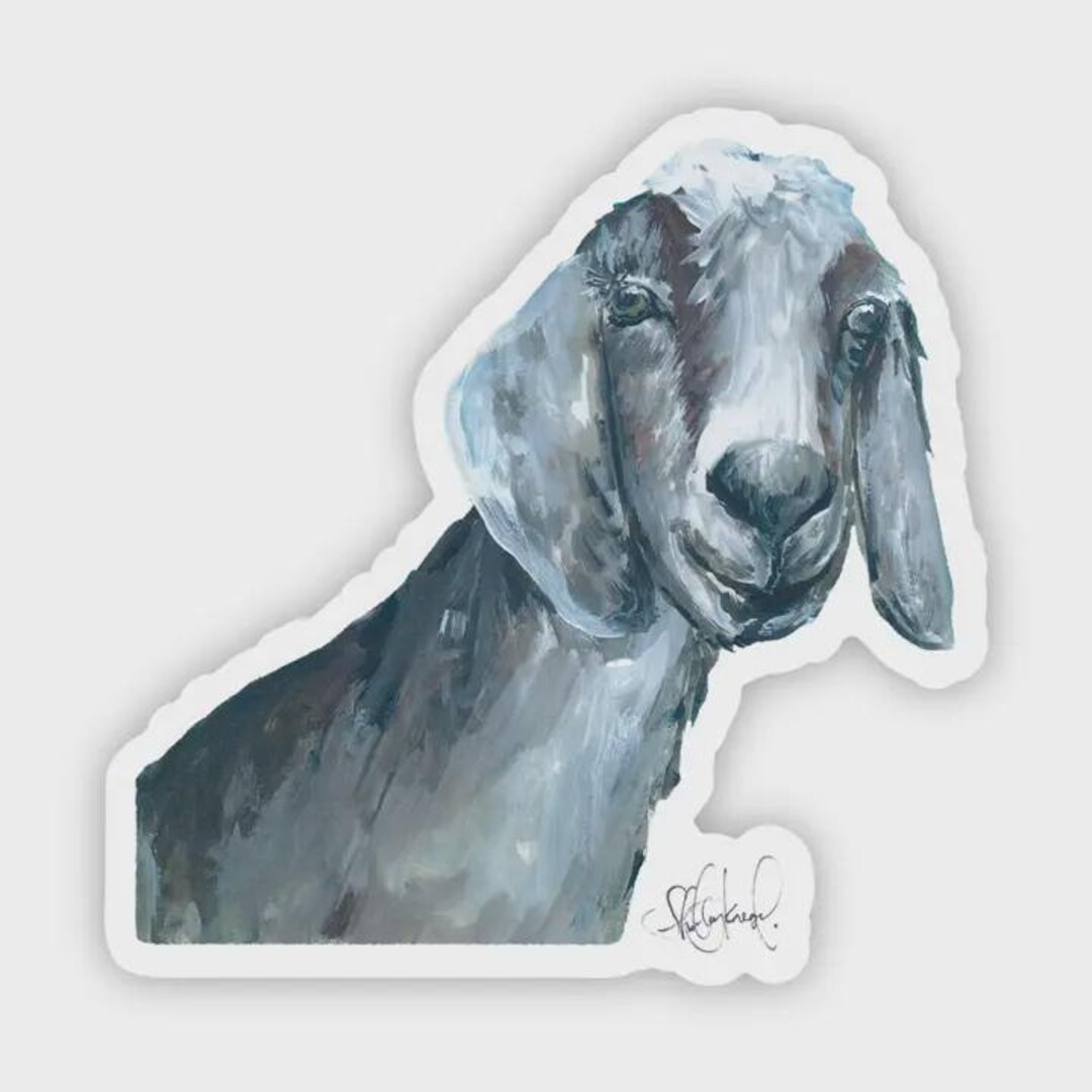 Watercolor Goat Vinyl Sticker – Hand-drawn, Waterproof Decal - Etsy