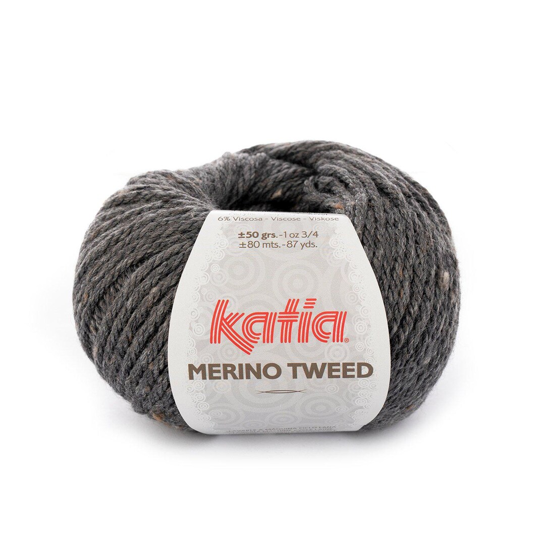 Katia Dark Grey Merino Tweed Yarn | Mottled Colors | Perfect for ...