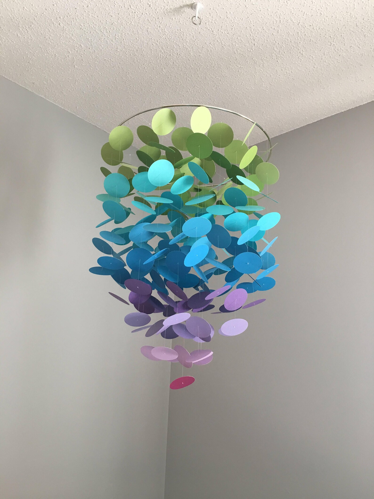 Floating Dot Mobile large Green Turquoise Blue Purple - Etsy