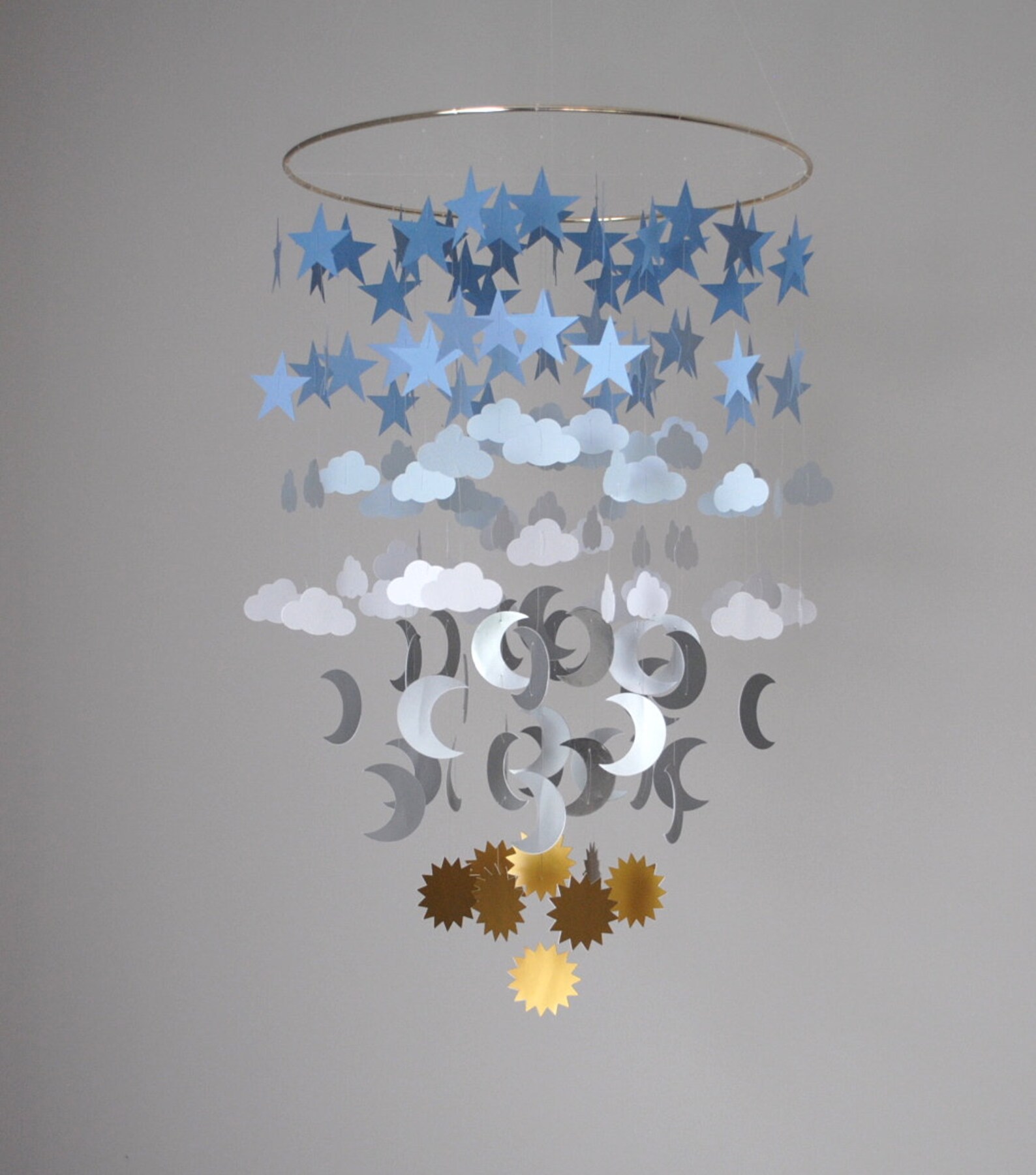 Celestial Mobile Stars Clouds Moons Suns large // | Etsy