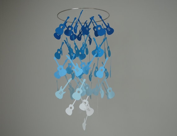 Guitar Mobile // Nursery Mobile Choose Your Colors | Etsy