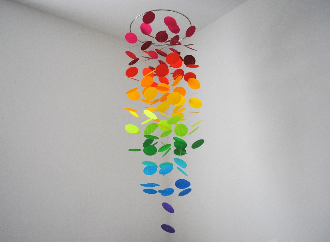 Rainbow Ombre Circle Dot Mobile (extra Long) // Baby Mobile - Etsy