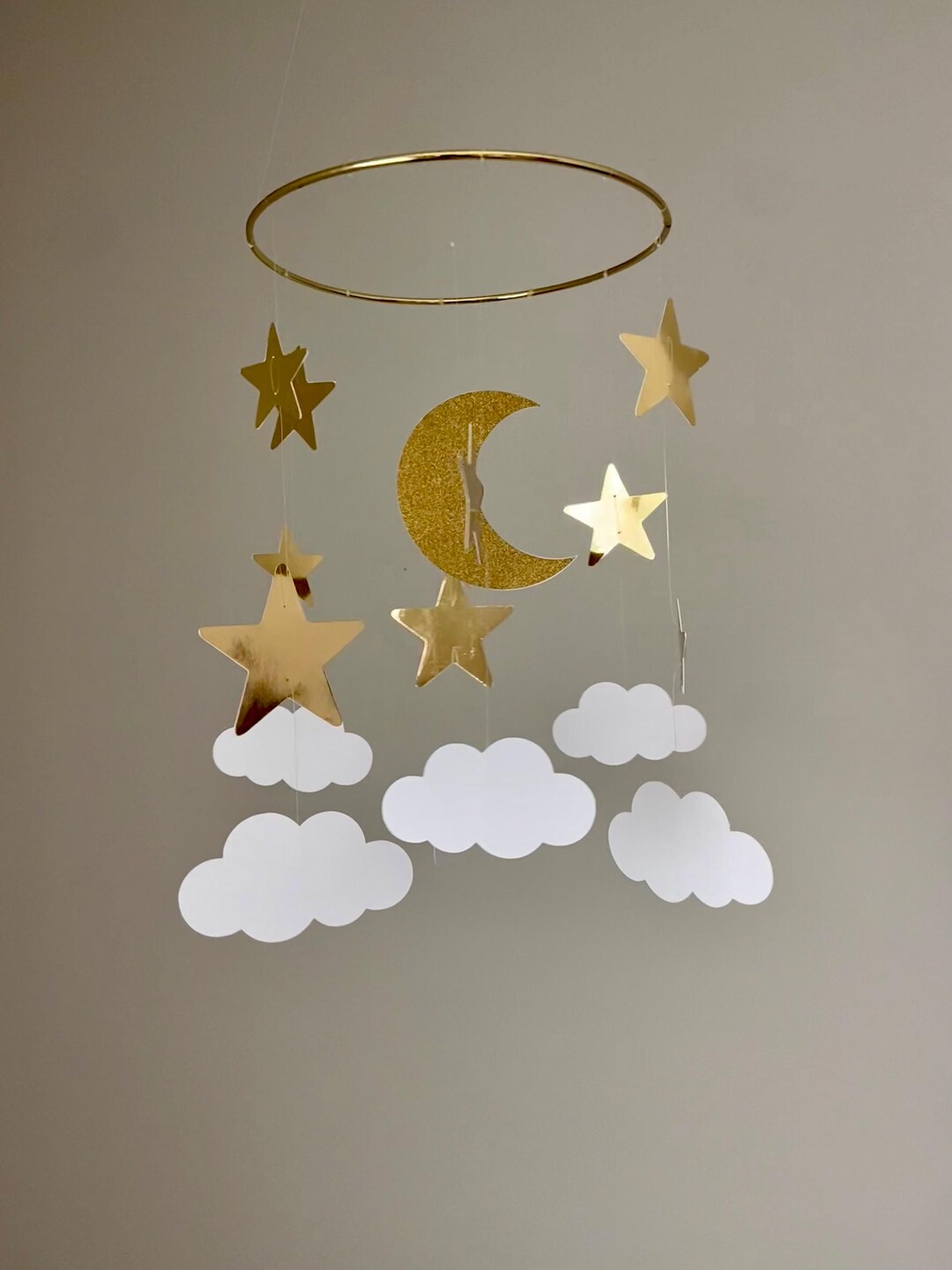 Stars Clouds and Moon Mobile // Nursery Mobile - Kids Mobile *READY TO ...