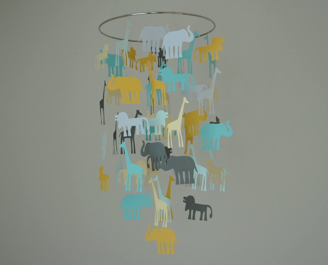 Jungle Safari Animals Mobile // Nursery Mobile // Baby Mobile Choose ...