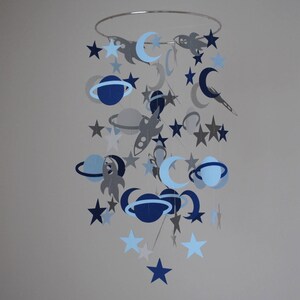 Outer Space Mobile / Planets, Moons, Rockets, Stars // Nursery Mobile ...