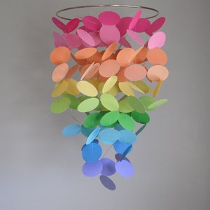 Pastel Rainbow Floating Dot Mobile // Nursery Mobile - Etsy