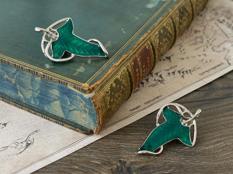 Elf Leaf Pin, Fellowship, Elven, Tolkien, Bookworm, Fantasy Cosplay Pin ...
