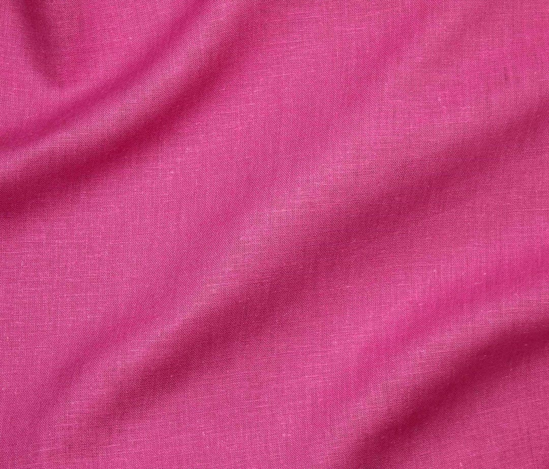 Linen Blend Solid Deep Pink - Etsy