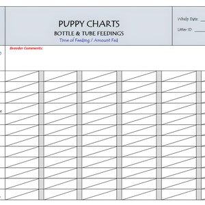 Puppy Charts DOWNLOAD for Keeping Records - Etsy