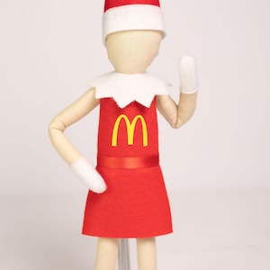 Mcelves Fast Food Display, Elf Props, Costume for Elf Dolls, Elf ...