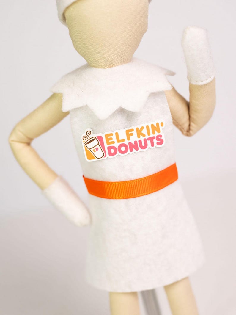 Elfkin Donuts Elf Display Prop, Doll Costume, Elf Clothes, Christmas ...