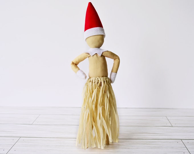 Hawaiian Skirt, Grass Hula Skirt, Luau Tropical, Doll Costume, Elf ...
