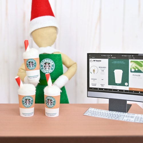 Elf Bucks Coffee Shop Display Prop Doll Costume Elf Clothes - Etsy