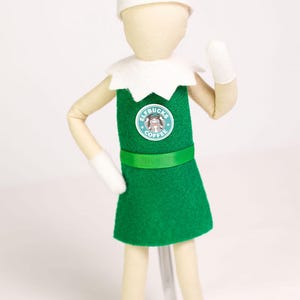 Elf Bucks Coffee Shop Display Prop, Doll Costume, Elf Clothes ...