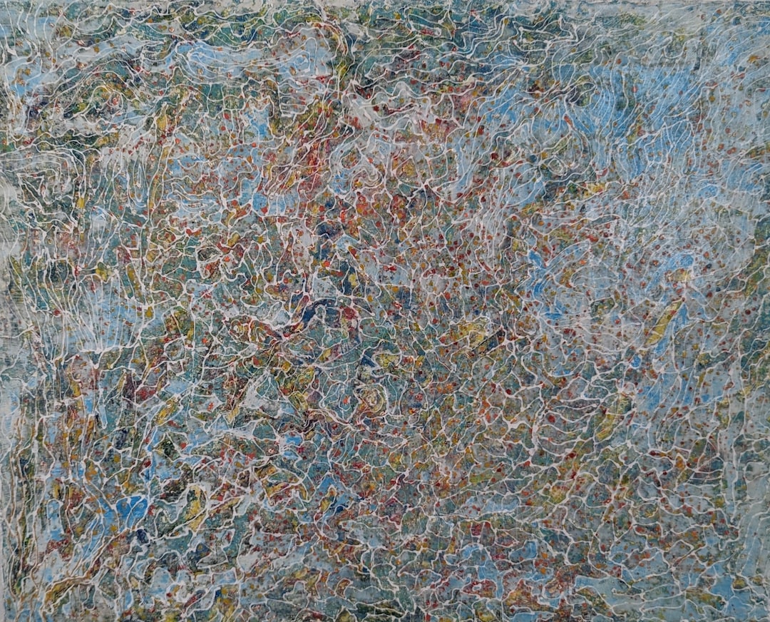 Sea of Life - Abstract Painting, Abstract Painting on Canvas, Wax and ...