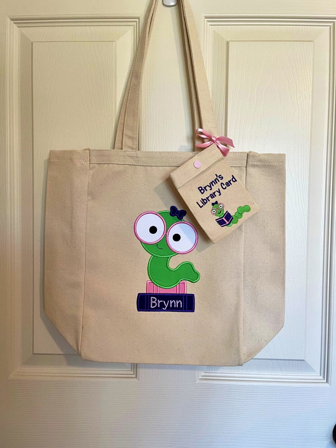 Library Book Tote Bag, Book Tote Bag, Personalized Tote Bag, Tote Bag ...