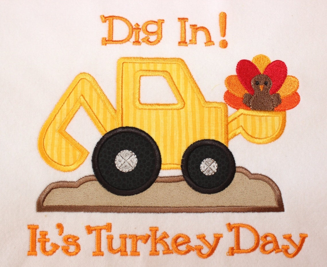 Thanksgiving T-shirt Thanksgiving One Piece Excavator - Etsy