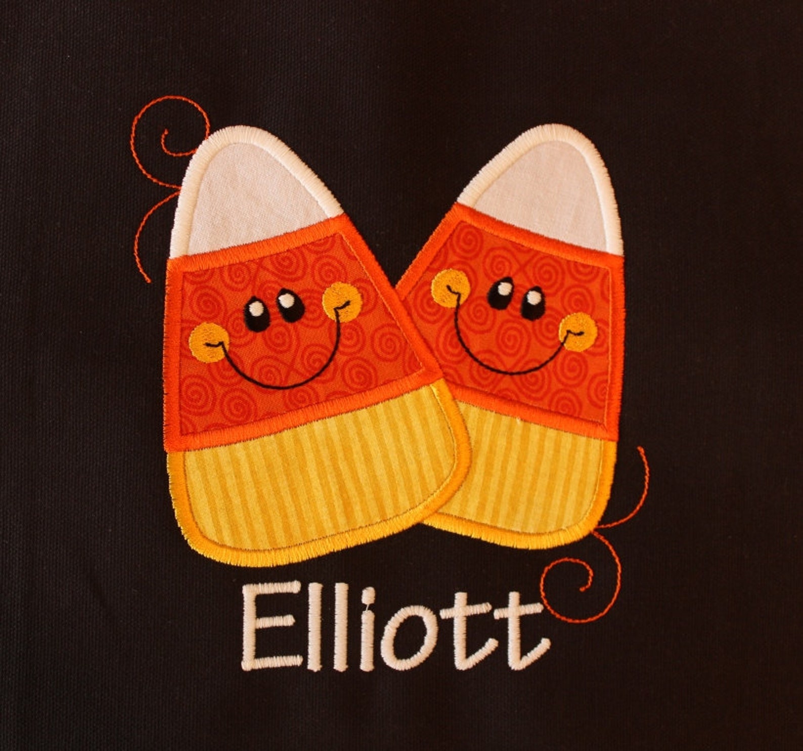 Personalized Halloween Trick or Treat Bag, Glow in Dark, Candy Corn ...