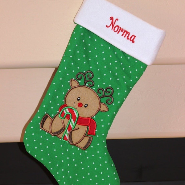 Christmas Stocking Applique - Etsy
