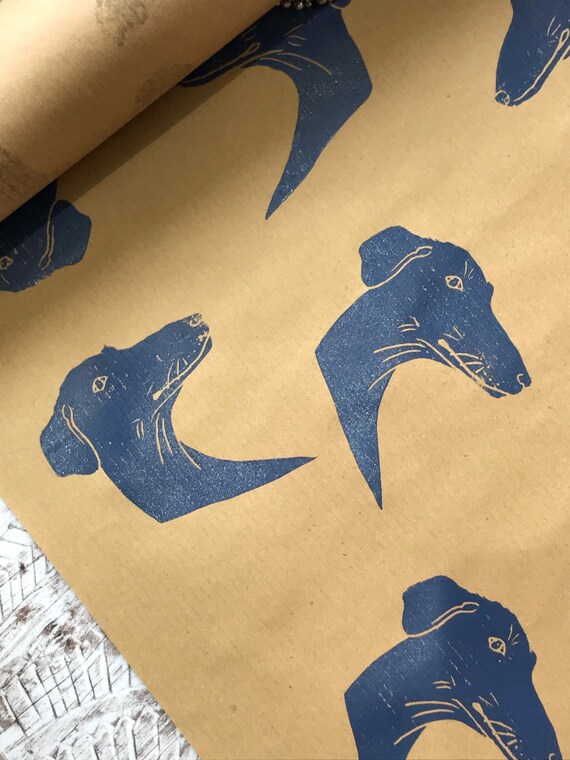 Dog paper dog gift wrap greyhounds greyhound dog lovers | Etsy