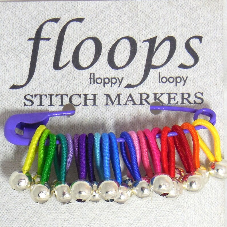 SKINNY floops choose SIZE knitting stitch markers | Etsy
