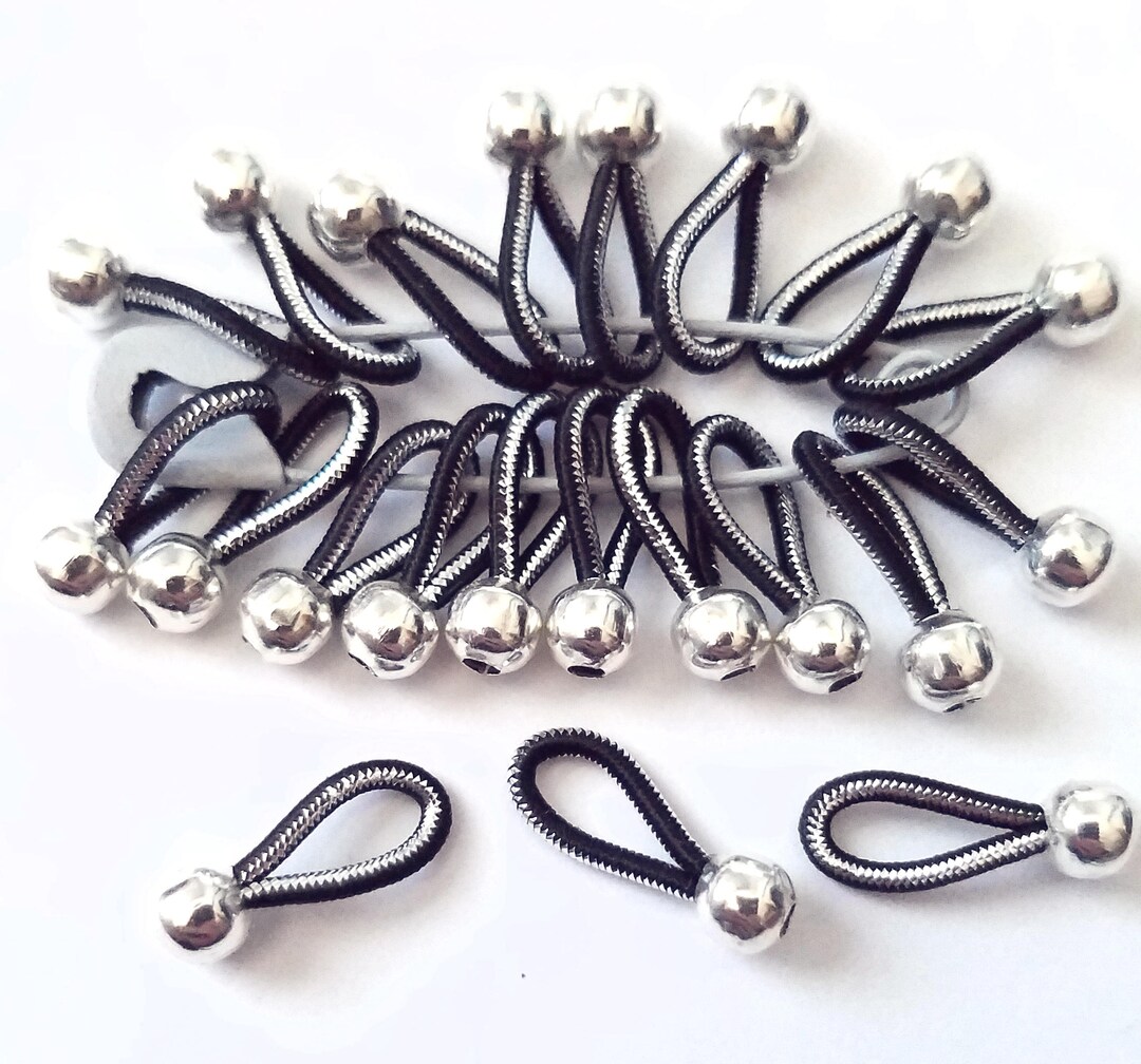 Floops - Knitting Stitch Markers - Choose Size - Black/metallic Silver ...