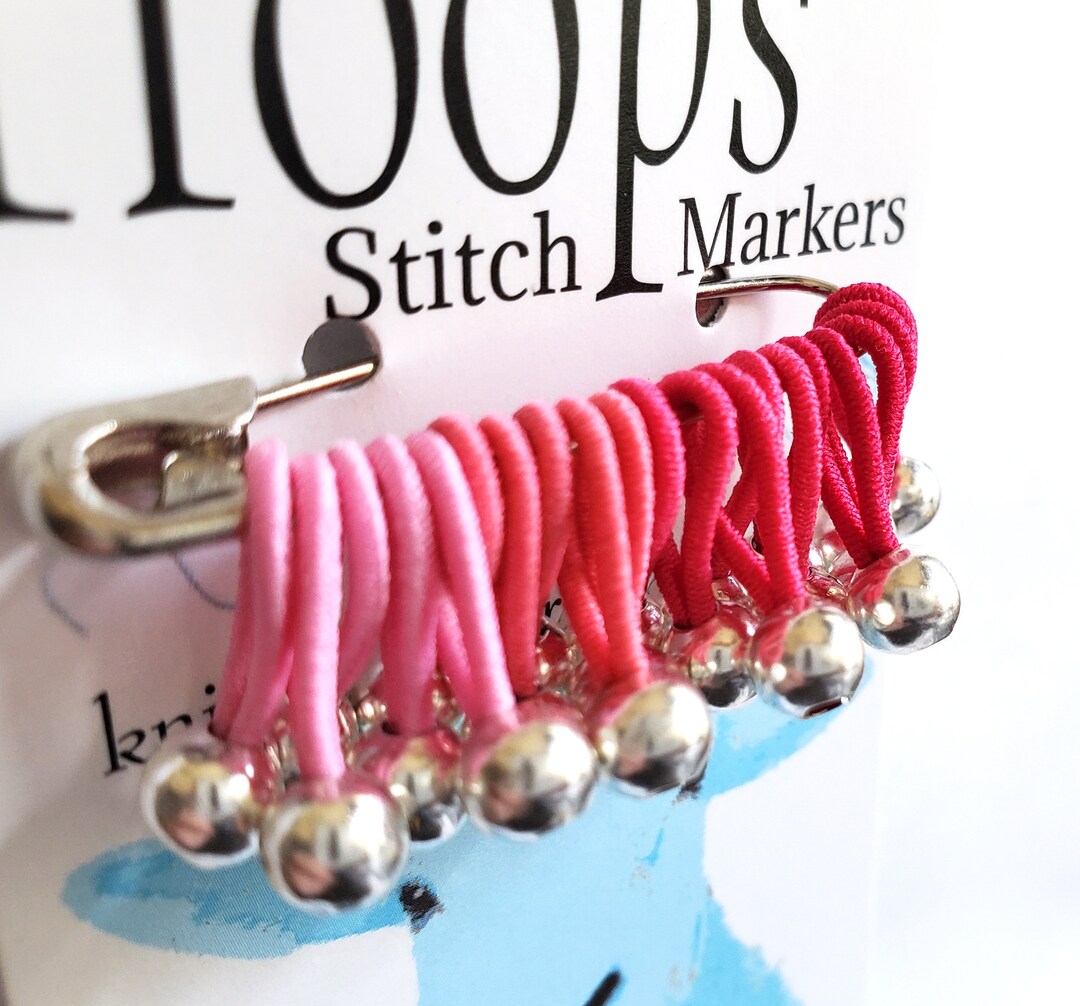 SKINNY Floops - Shades of Pink - Knitting Stitch Markers - Choose SIZE ...