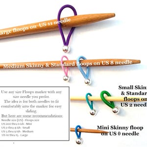 Choose Size - FLOOPS - 20 Knitting Stitch Markers - 'charlotte' - Etsy