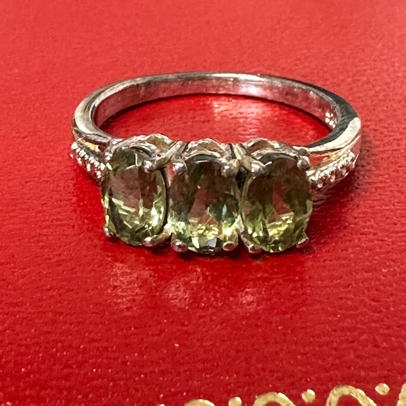 Green Stone Ring - Etsy