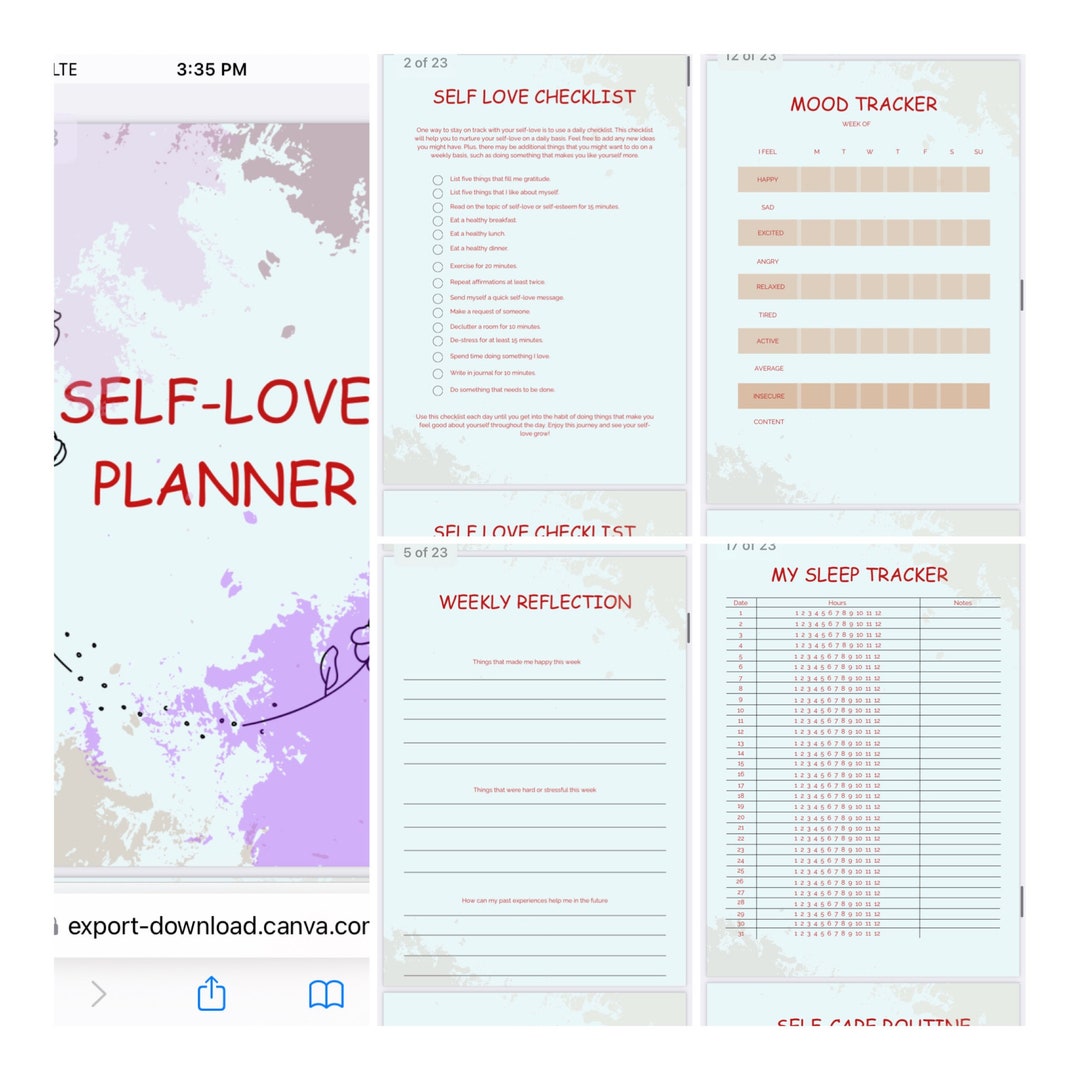 Self Love Journal. Printable. Digital Journal - Etsy