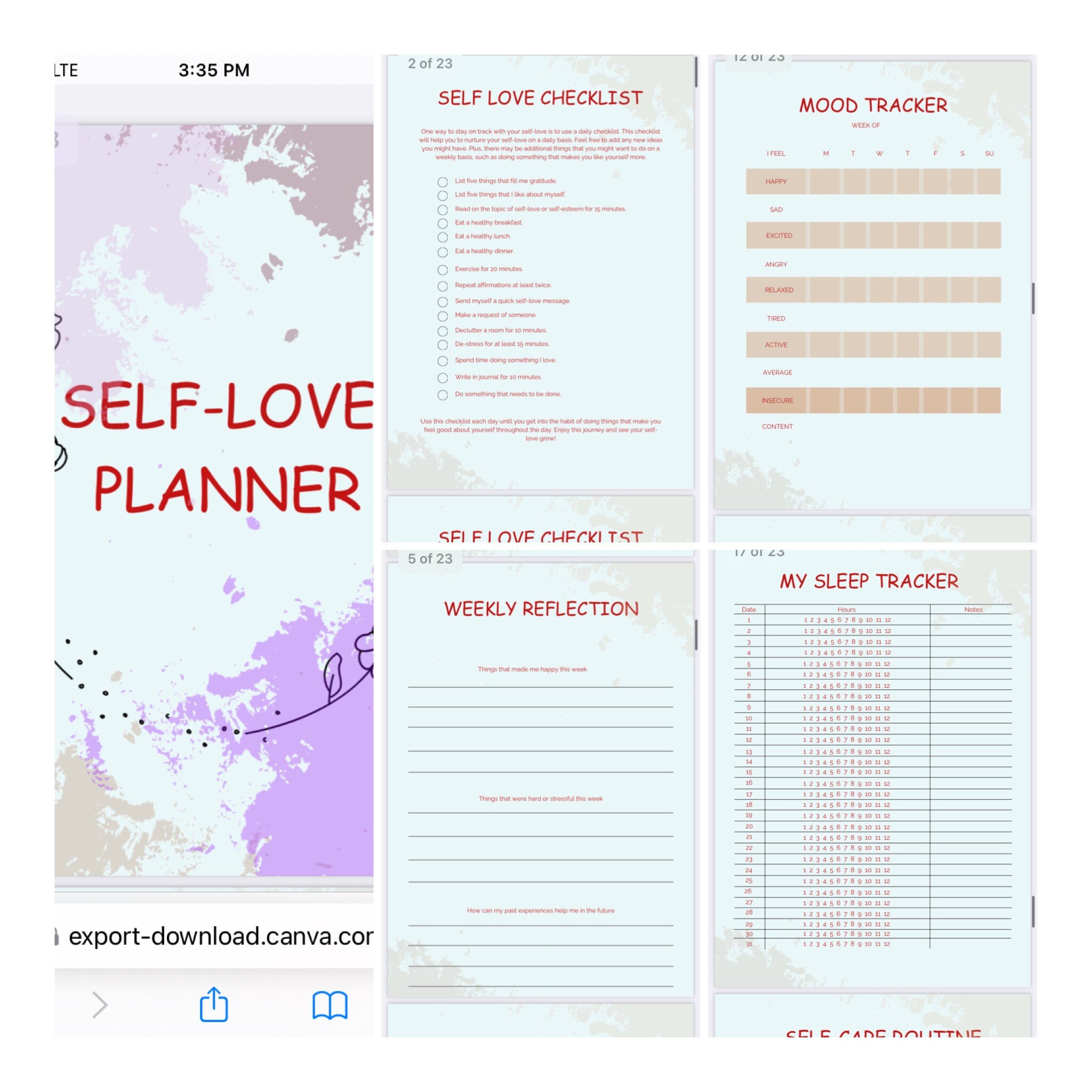 Self Love Journal. Printable. Digital Journal - Etsy