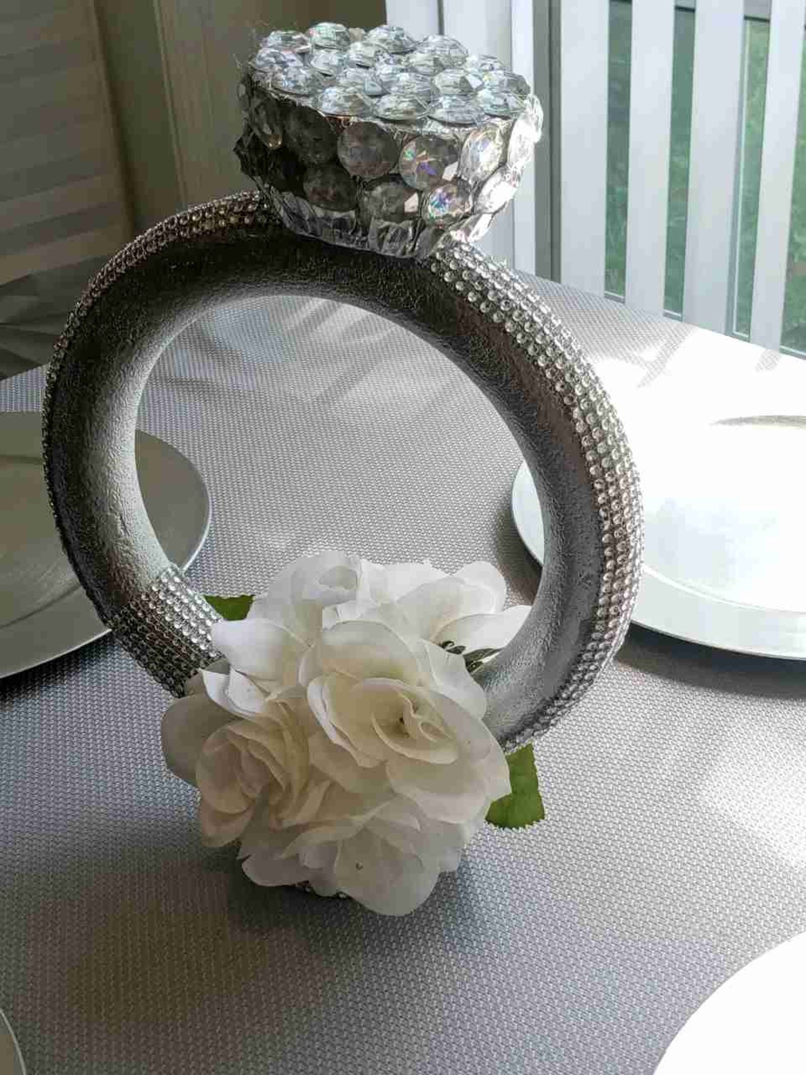 Wedding Ring Centerpieces Silver - Etsy